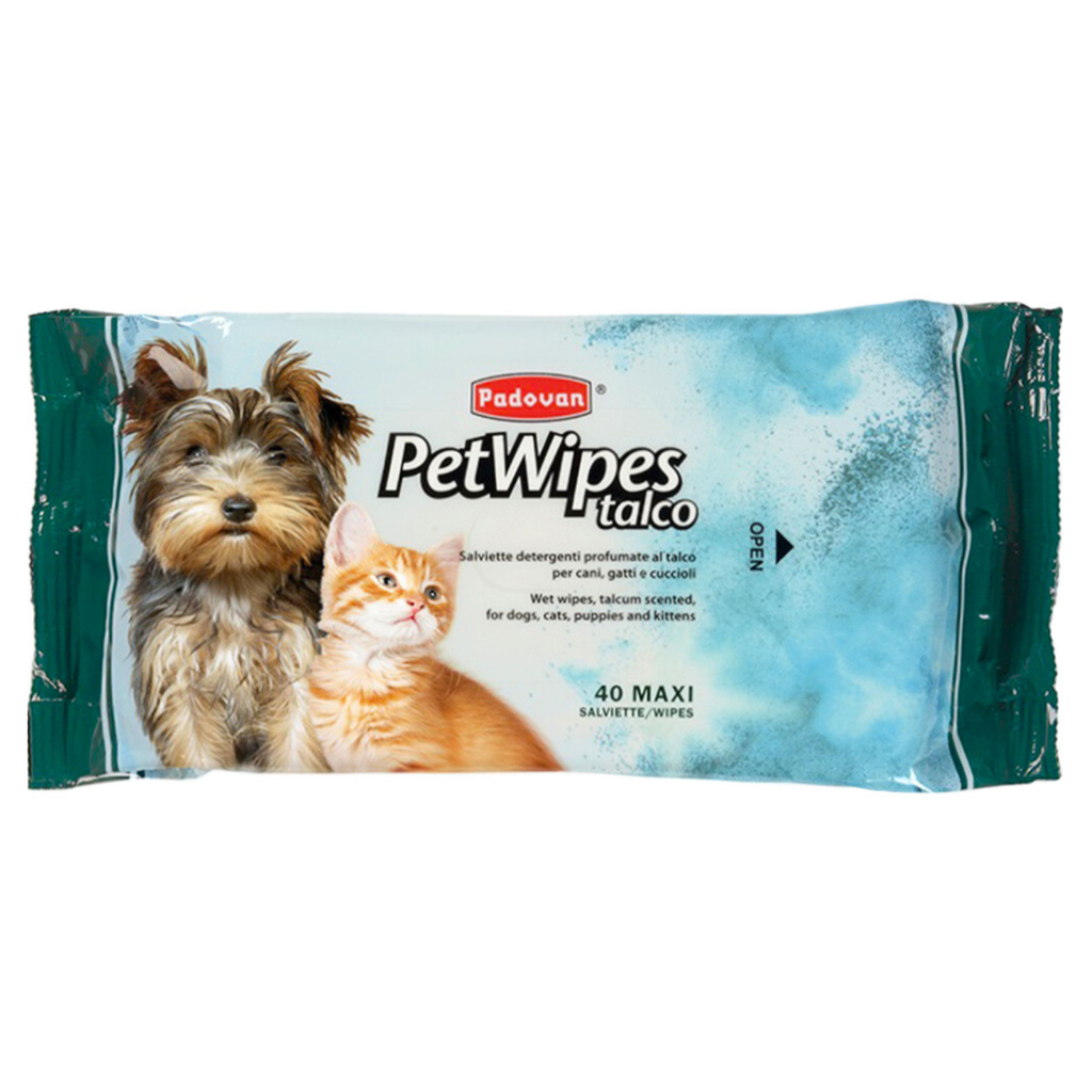 Padovan Pet Wipes Talc (40 Wipes) | SMBG B2B Website